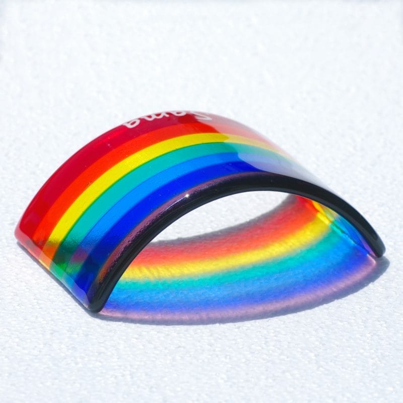 Personalised Freestanding Rainbow Bridge | Vivid Lux Glass