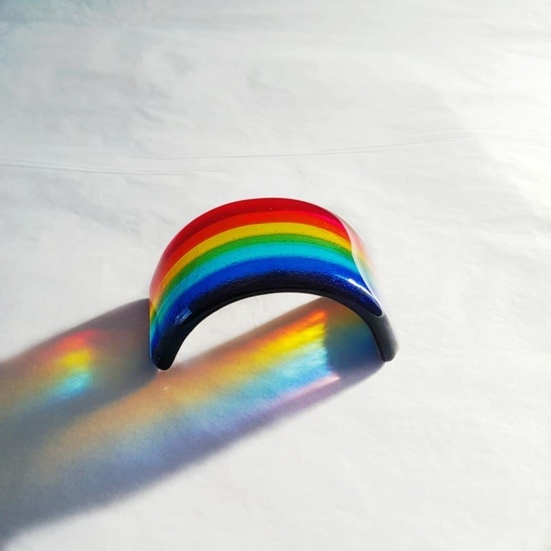Personalised Small Glass Rainbow Bridge | Vivid Lux Glass