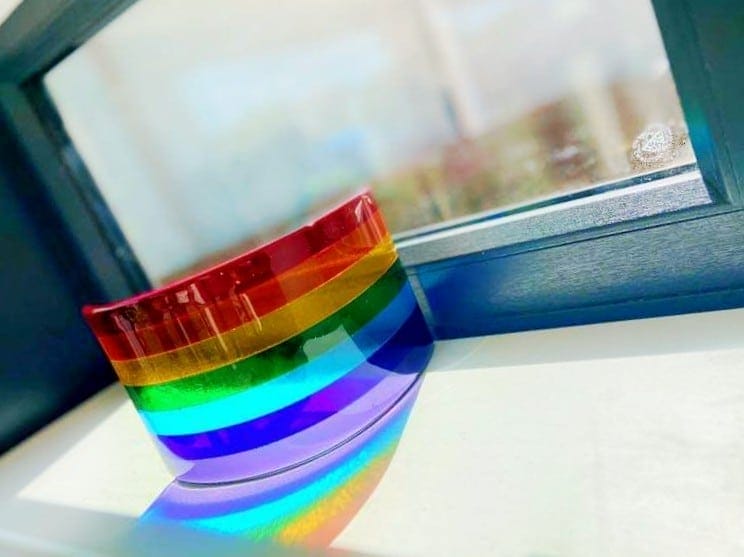 Large Rainbow Bridge, Can be Personalised | Vivid Lux Glass