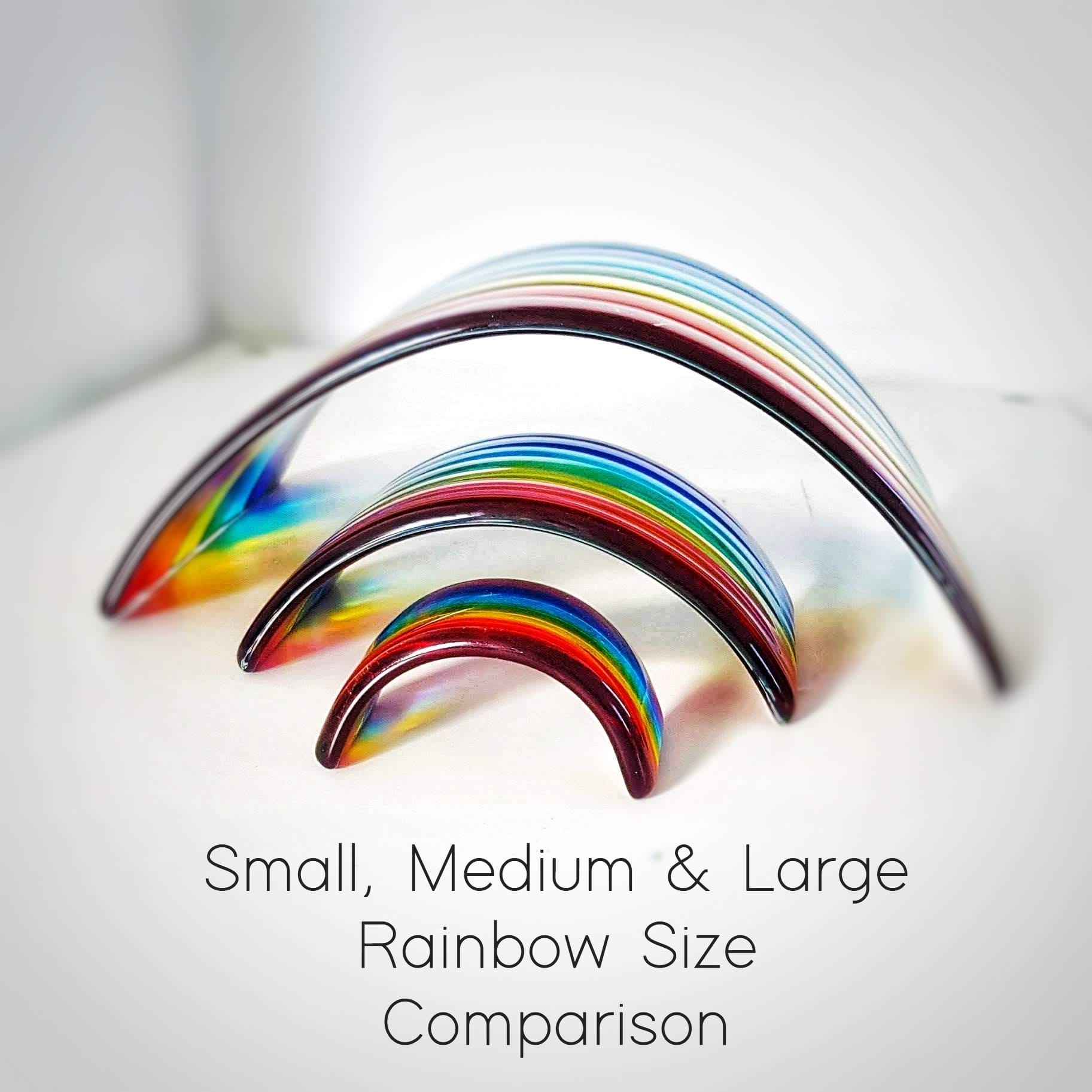 Personalised Small Glass Rainbow Bridge | Vivid Lux Glass
