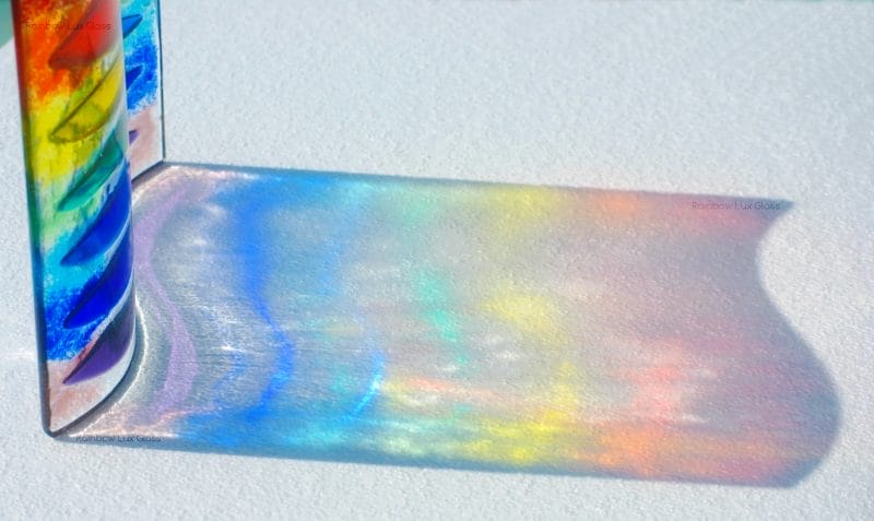 Rainbow Wave Curved Panel | Vivid Lux Glass